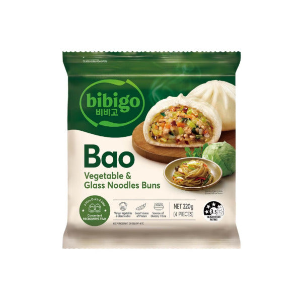 CJ 비비고 바오번 [베지 앤 누들] 320g CJ Bibigo Bao Bun Veggie and Noodle 320g – K FRESH MALL