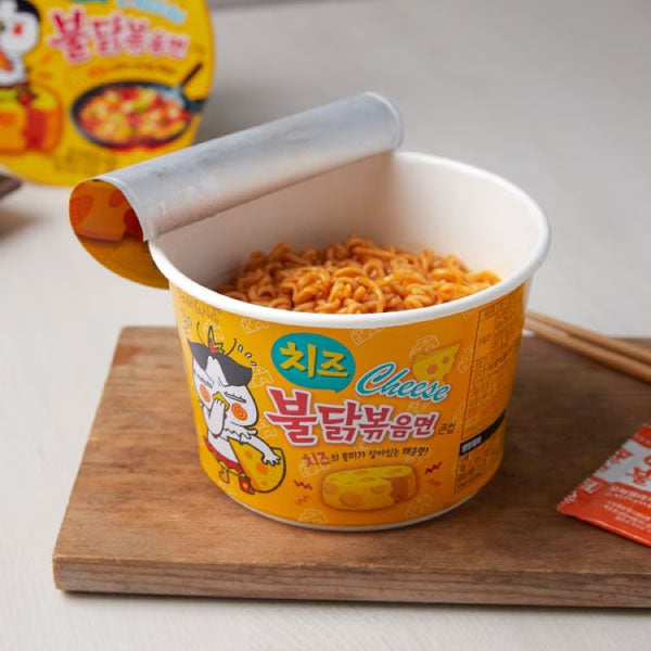삼양 치즈 불닭볶음면 큰컵 105g SY Chicken Cheese Flavor Big Bowl 105g – K FRESH MALL