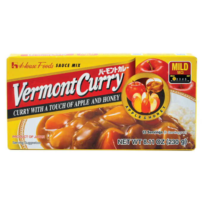하우스 버멍트 커리 블럭 마일드 230g HOUSE Vermont Curry Roux Mild 12 servings 230g ...